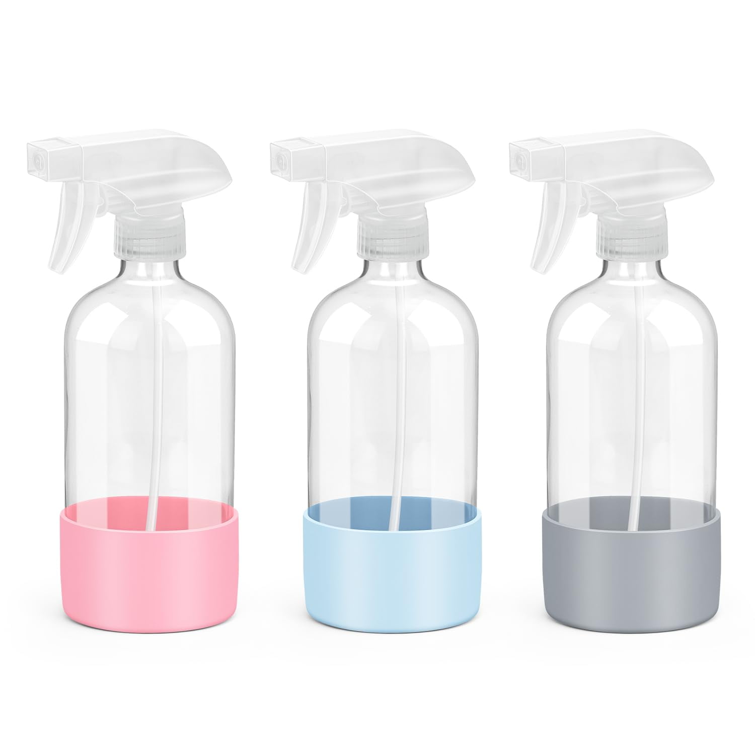 Rionisor Glass Spray Bottles JKF25 with Silicone Sleeve Empty 16 oz ...