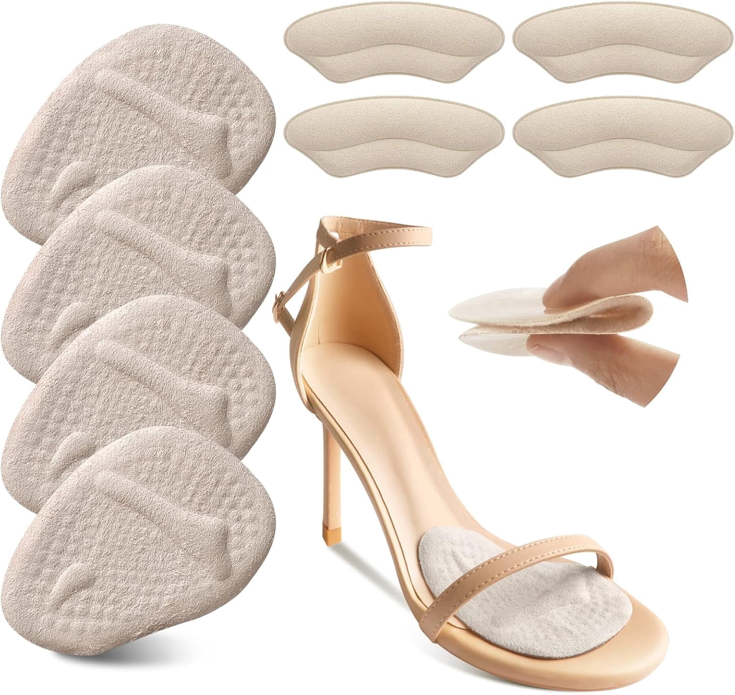 Riootlnm Metatarsal Pads, Ball of Foot Cushions, Heel Pads Inserts for ...