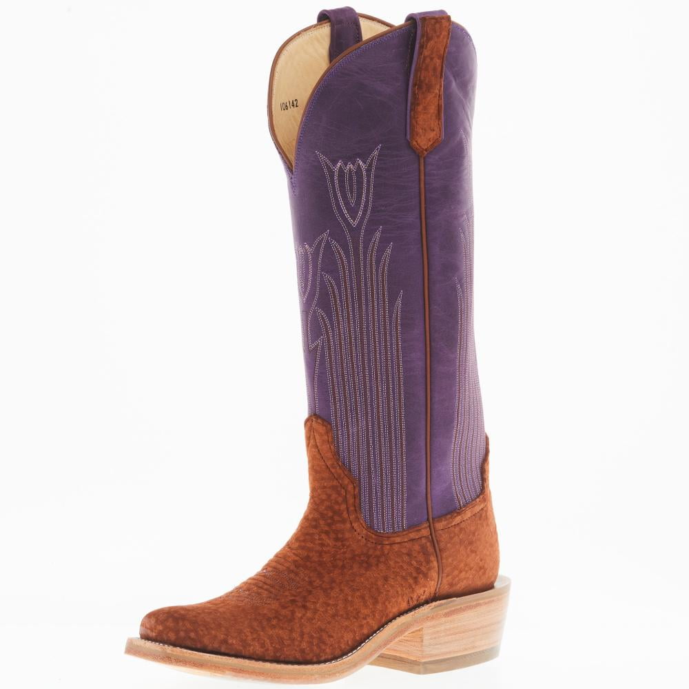 Rios Of Mercedes Womens Rios Rust Carpincho Violet Buffamonte Top Boot ...