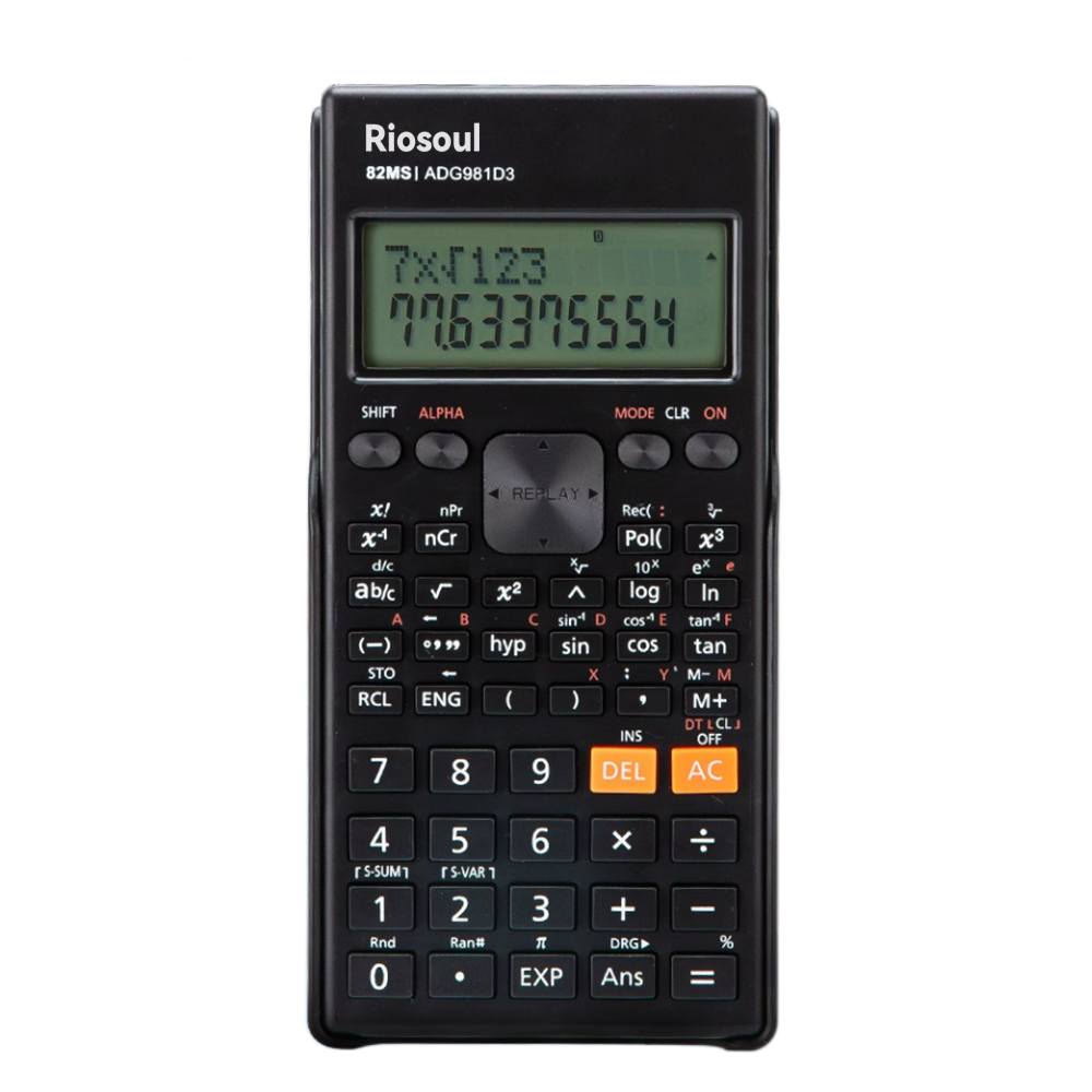 Riosoul Calculators, Scientific Calculator, Solar Power, 2 Line ...