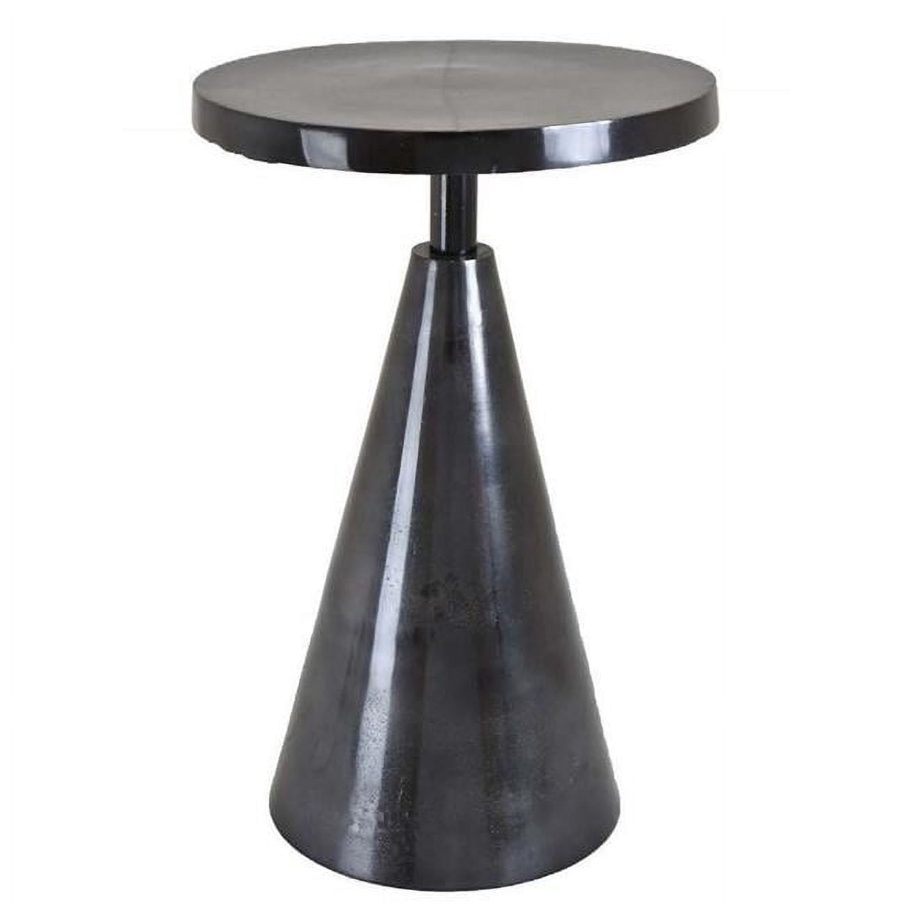 Riot 21 Inch Plant Stand Table, Round Top, Triangle Pedestal, Metal ...