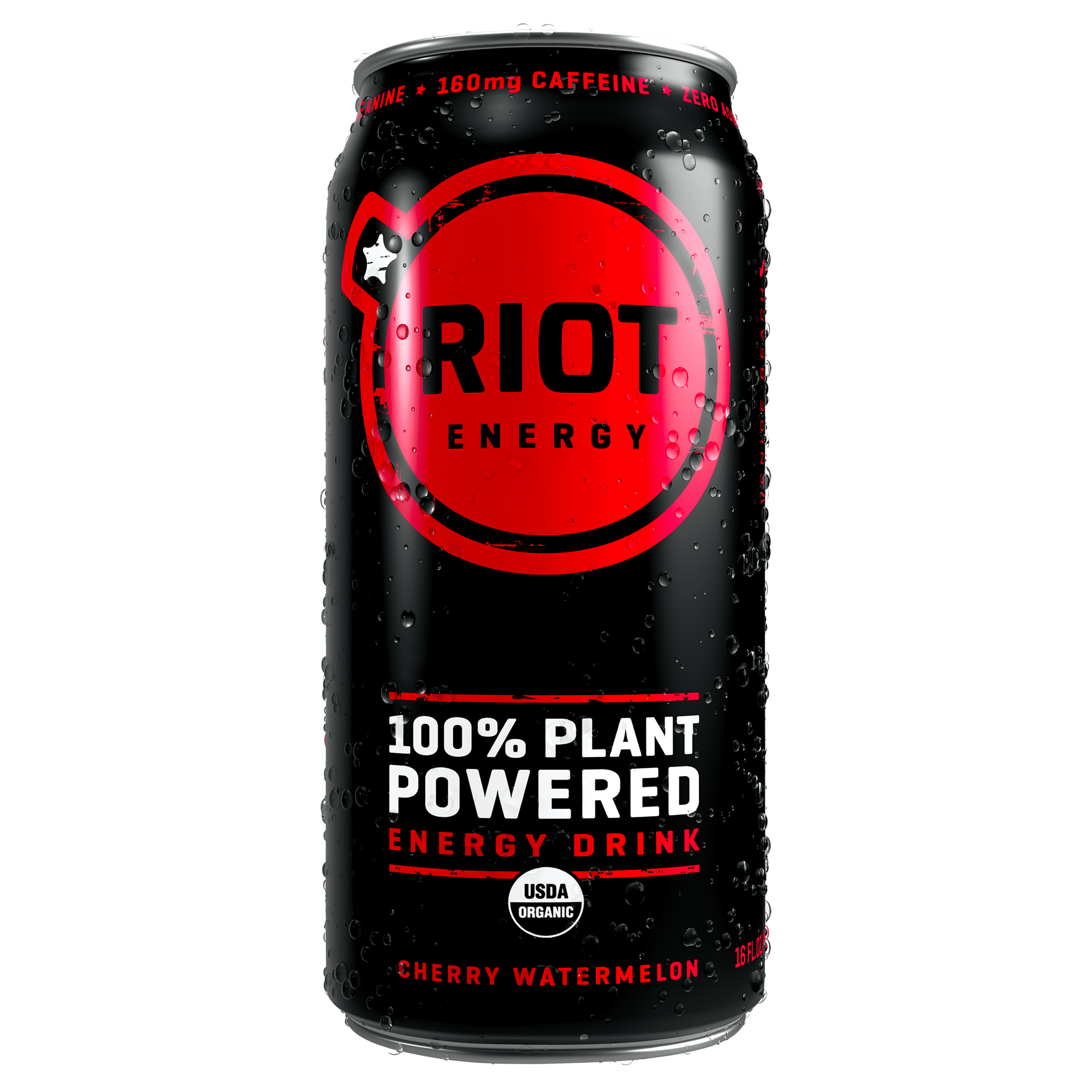 Riot Energy, Organic Cherry Watermelon Energy Drink, Plant Based, 16 fl ...