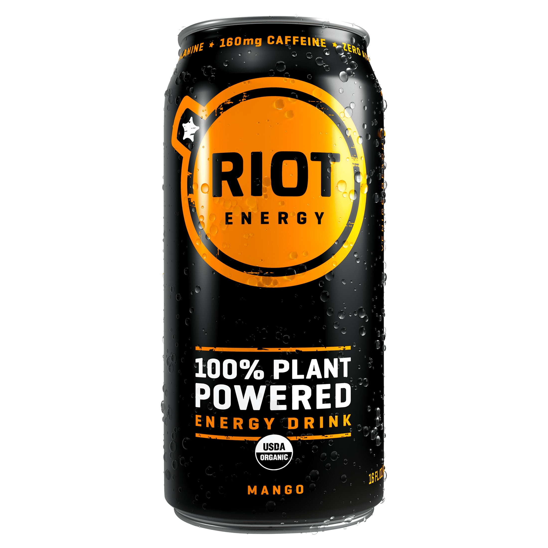 Riot Energy, Organic Mango Energy Drink, Plant Based, 16 fl. oz ...