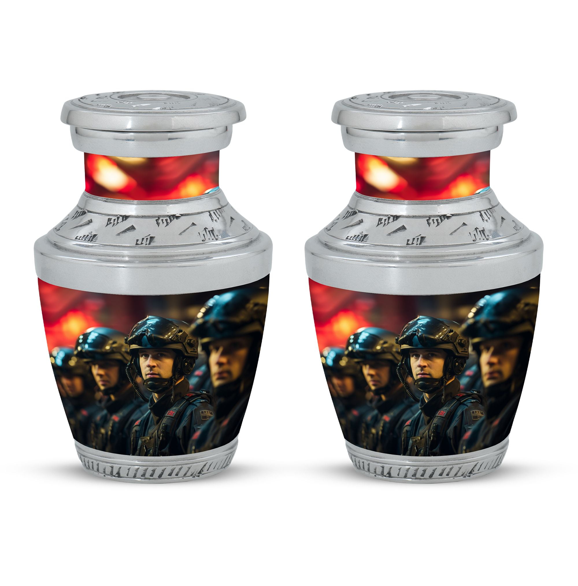 Riot Police on Alert Precious Moments - Mini Keepsake Urn for Eternal ...