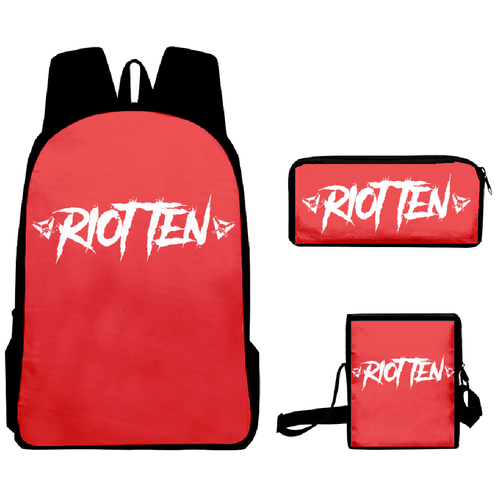 Riot Ten Backpacks 3 Piece Sets Hip Hop Crossbody Bag Fashion Daypack ...