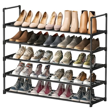 FANHAO 4-Tier Shoe Rack, 100% Stainless Steel Shoe Storage Organizer ...