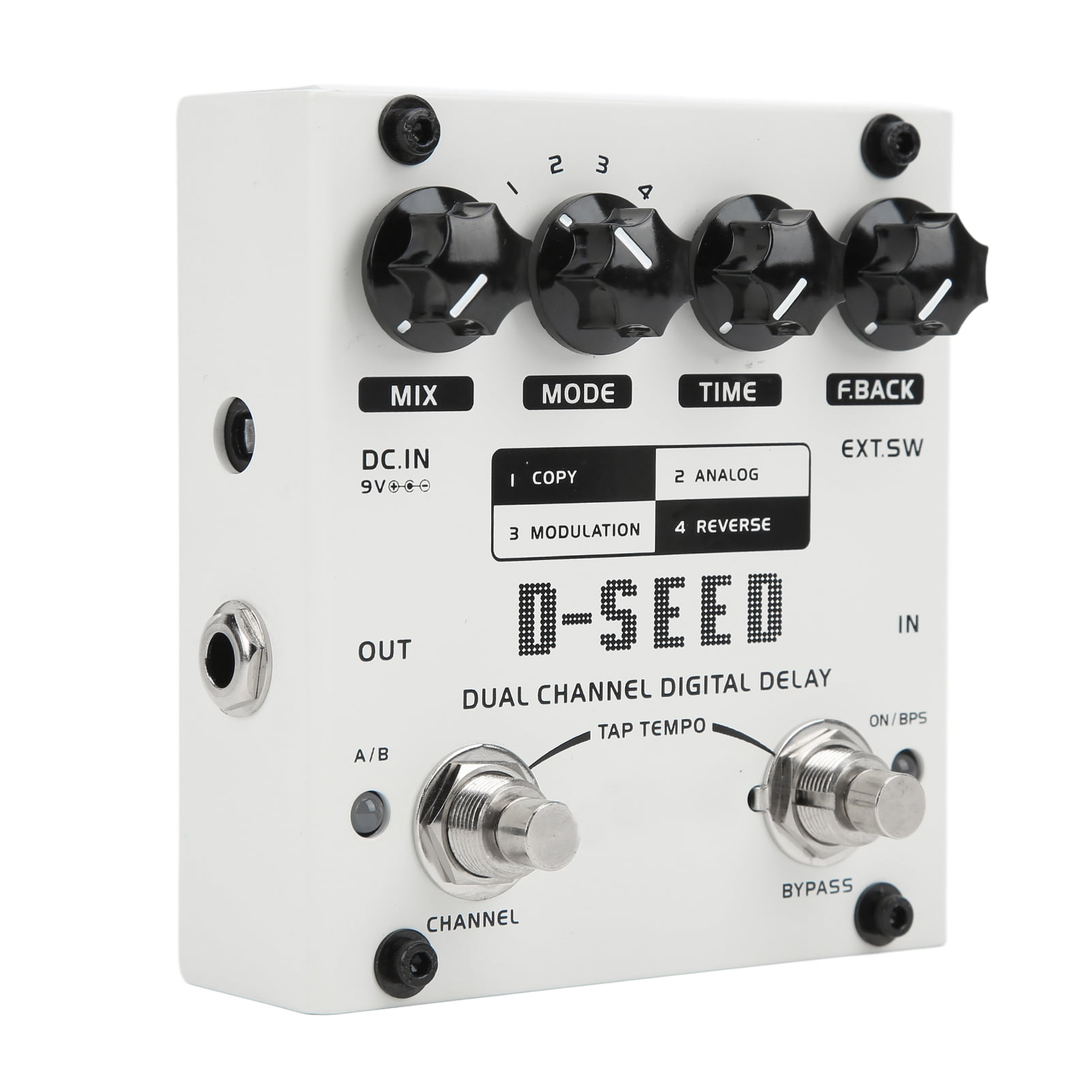Riousery Delay Effect Dual Channel 4 Modes Electric Guitar Digital ...