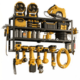Riousery Heavy Duty Power Tool Organizer Wall Mount, 4-Tier Garage ...