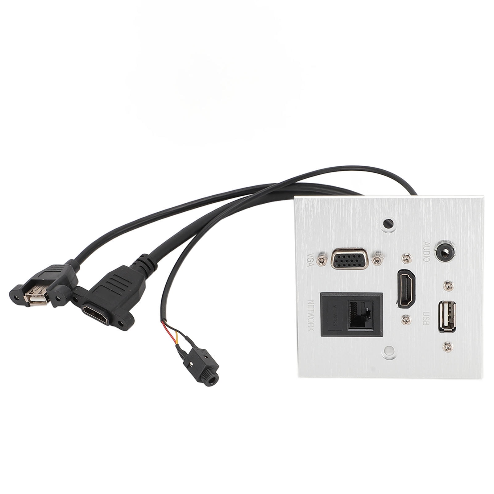 Riousery Multimedia Socket Aluminum Alloy USB HD VGA 3.5MM Sound RJ45 ...