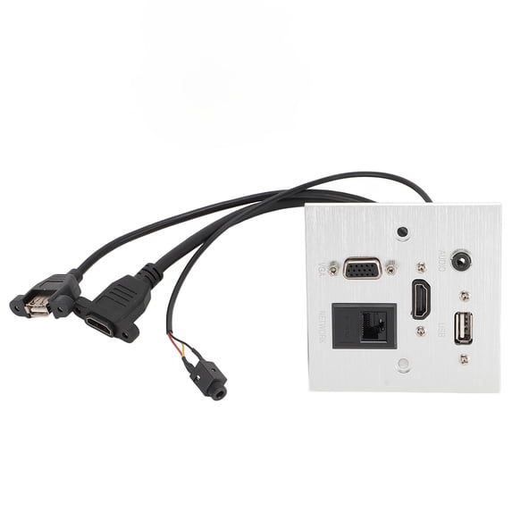 Riousery Multimedia Socket Aluminum Alloy USB HD VGA 3.5MM Sound RJ45 ...