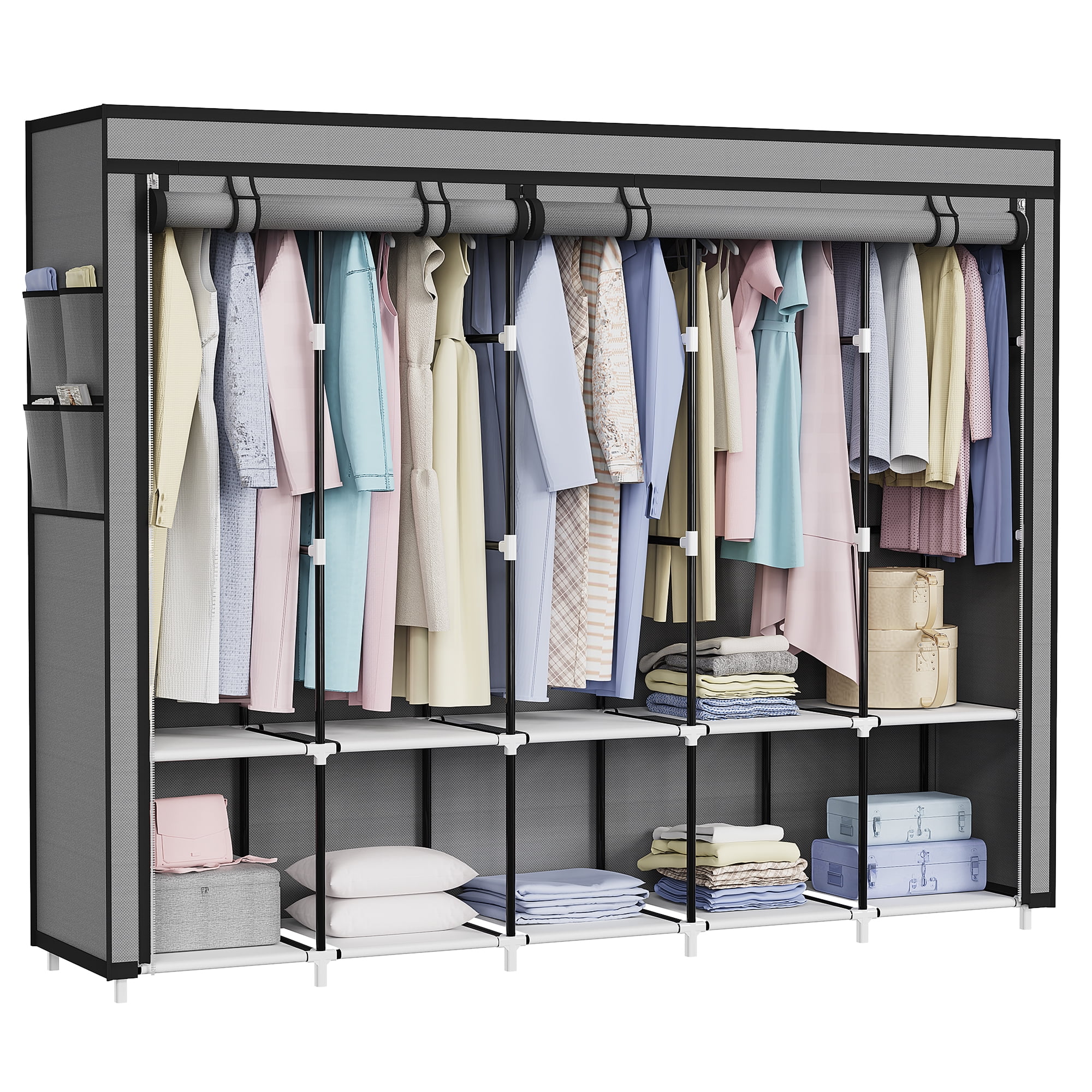 Riousery Portable Closet, 83 Inch Wardrobe Closet for Hanging Clothes ...