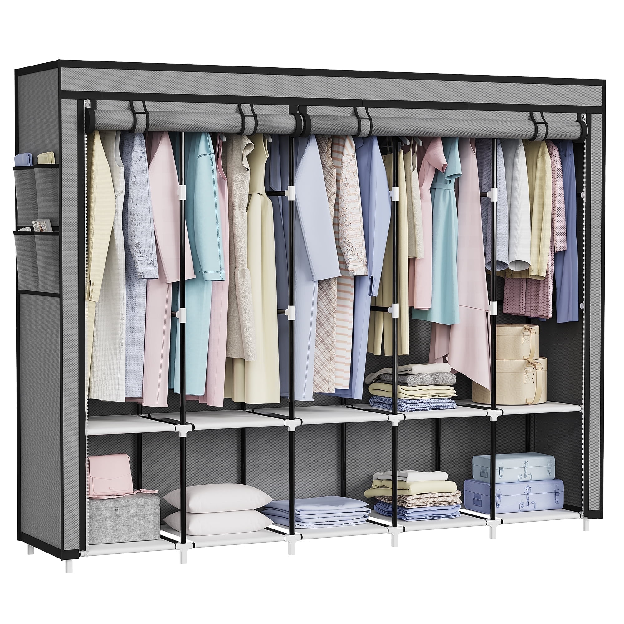 Riousery Portable Closet, 83 Inch Wardrobe Closet for Hanging Clothes ...