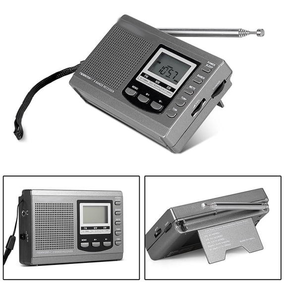 Riousery Portable Mini Radios FM MW SW Receiver with Digital Alarm ...