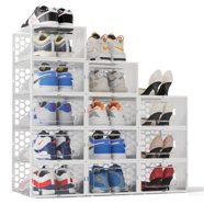 Shoe Storage Box Containers Clear Sneaker Box Plastic Stackable Boot ...