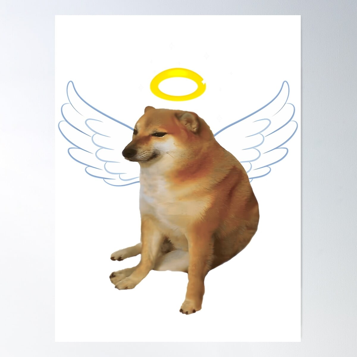 Rip Cheems | All dogs go to heaven | Doge meme Poster, 16x24 UNFRAMED ...