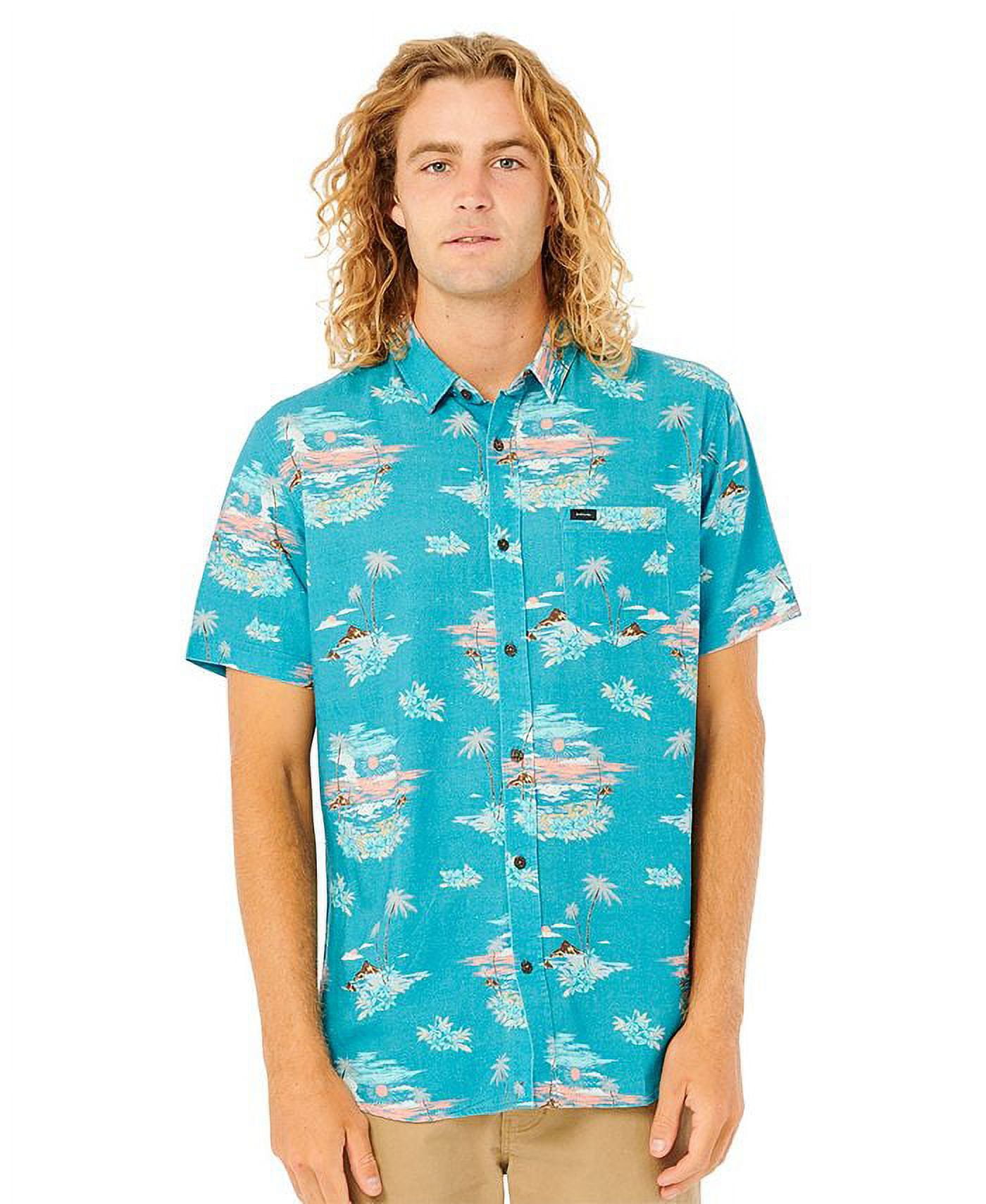 Rip Curl Men's DEEP OCEAN Men's Party Pack Island Print S/S Woven Shirt ...
