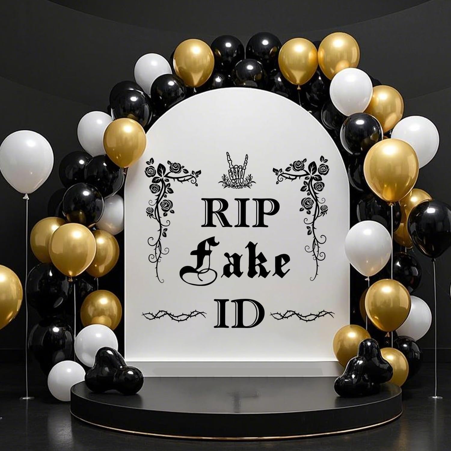 Rip Fake Id Backdrop Sticker,Happy 21st BSL1 Birthday Party Decal Sign ...