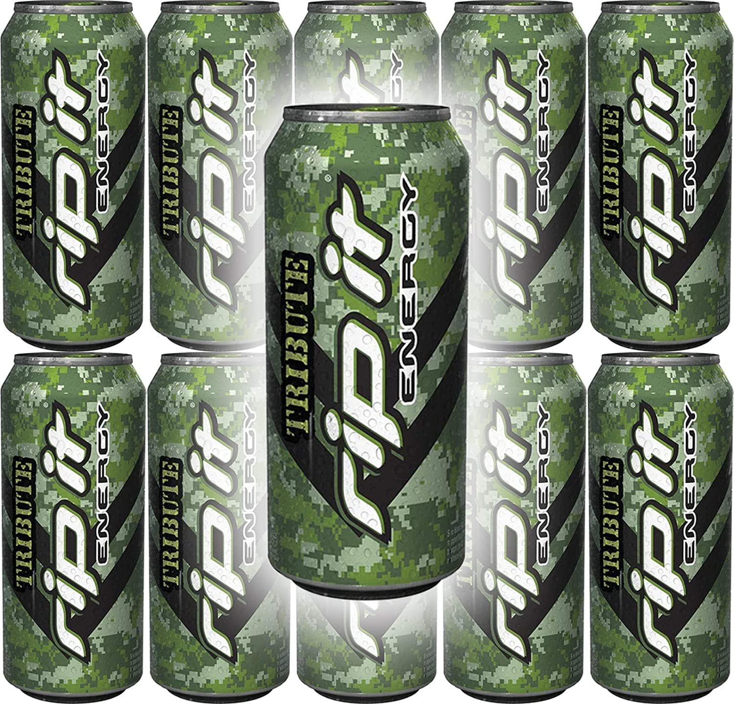 Rip It Energy Tribute Drink 16 Fl Oz Cans, Pack of 10, Total of 160 Oz ...