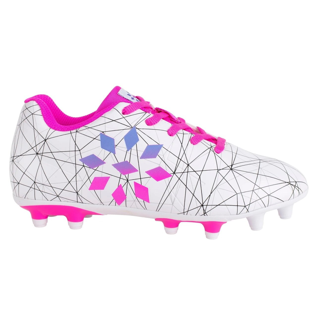 Rip It Girls Molded Soccer Cleats by Rip It -White/Pink/Glo-1.0 ...