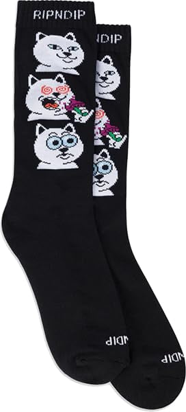 Rip N Dip Shroom Diet Crew Socks Black - Walmart.com