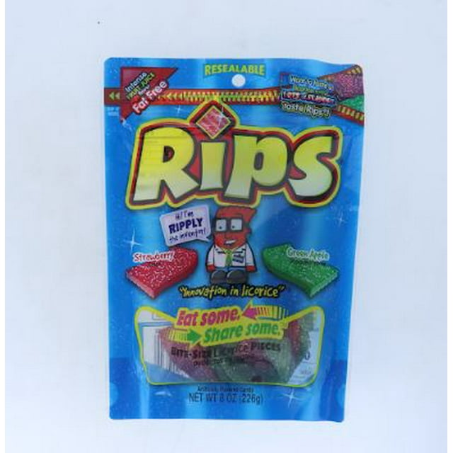 Rip Rolls, Strawberry Green Apple Pouch , Count 1 (8 oz) - Sugar Candy ...