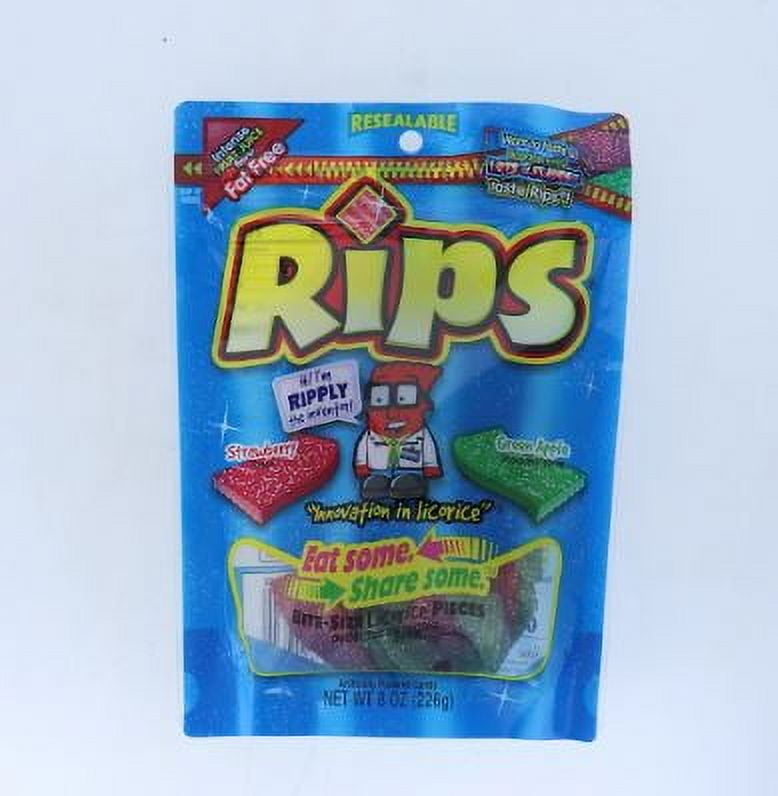 Rip Rolls, Strawberry Green Apple Pouch , Count 1 (8 oz) - Sugar Candy ...