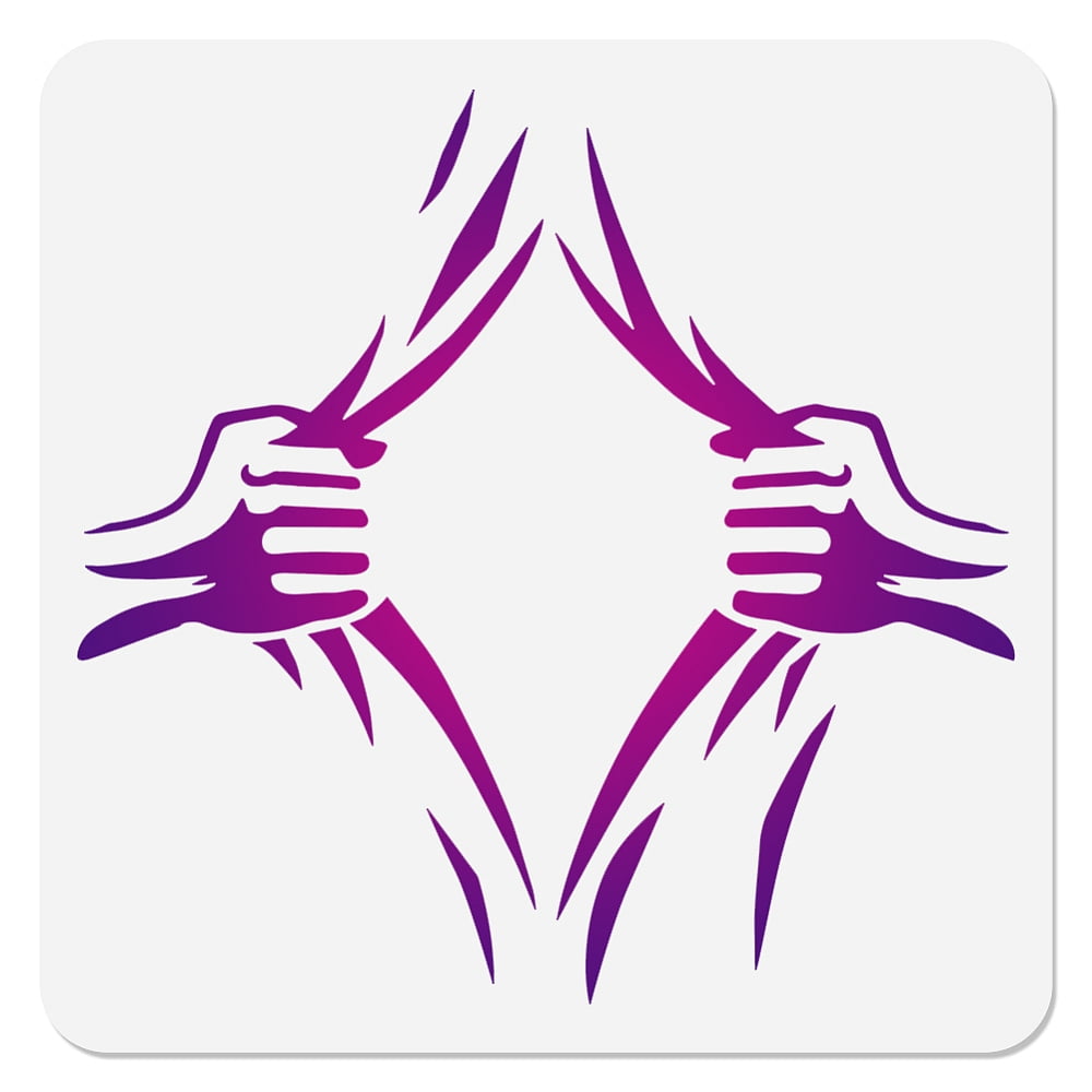 Rip Shirt Stencil for Painting 11.8"x11.8" Reusable Pull Open Clothes ...