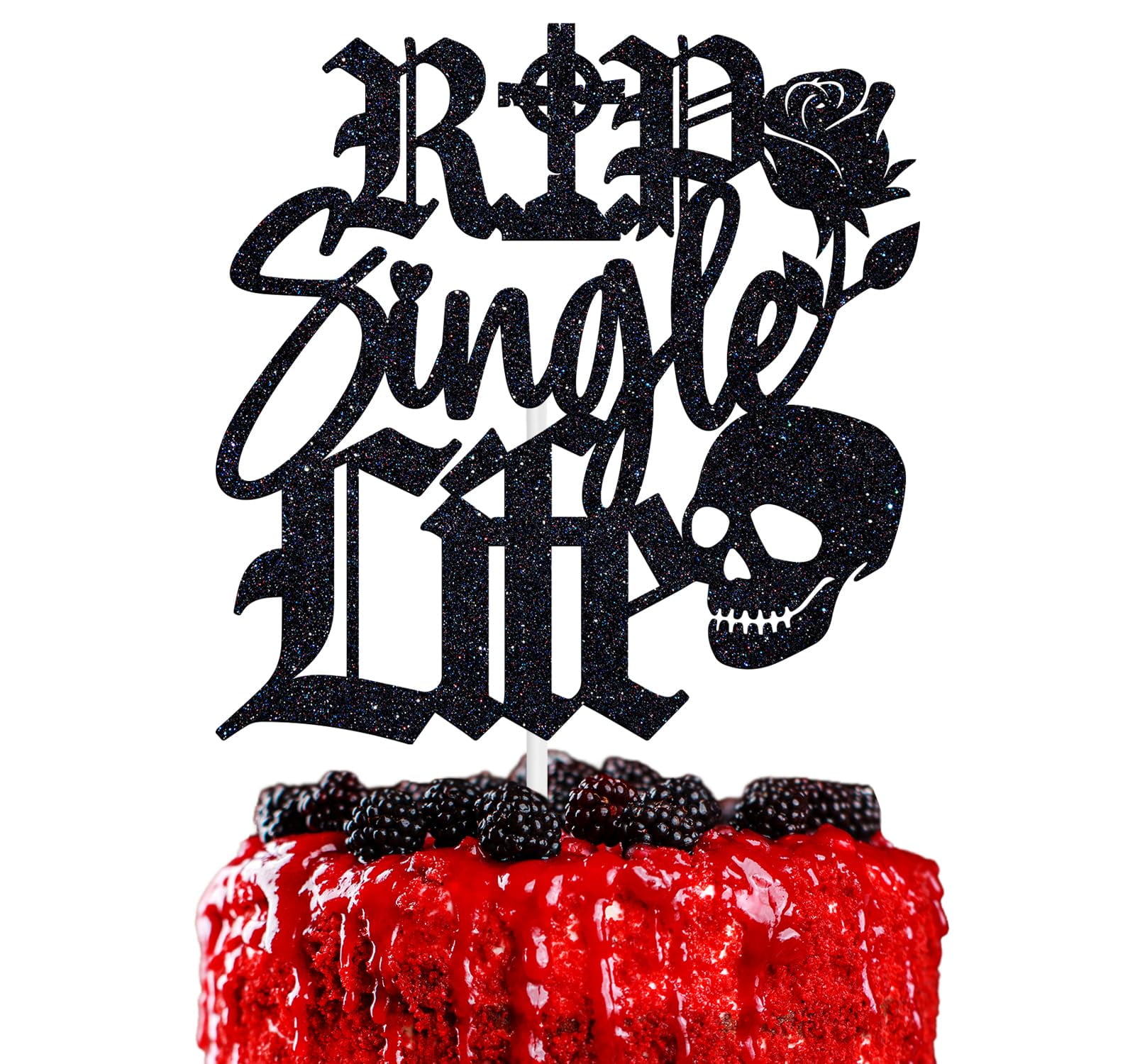 Rip Single LifeEGSC Cake Topper, Gothic Theme Bridal Bachelorette ...
