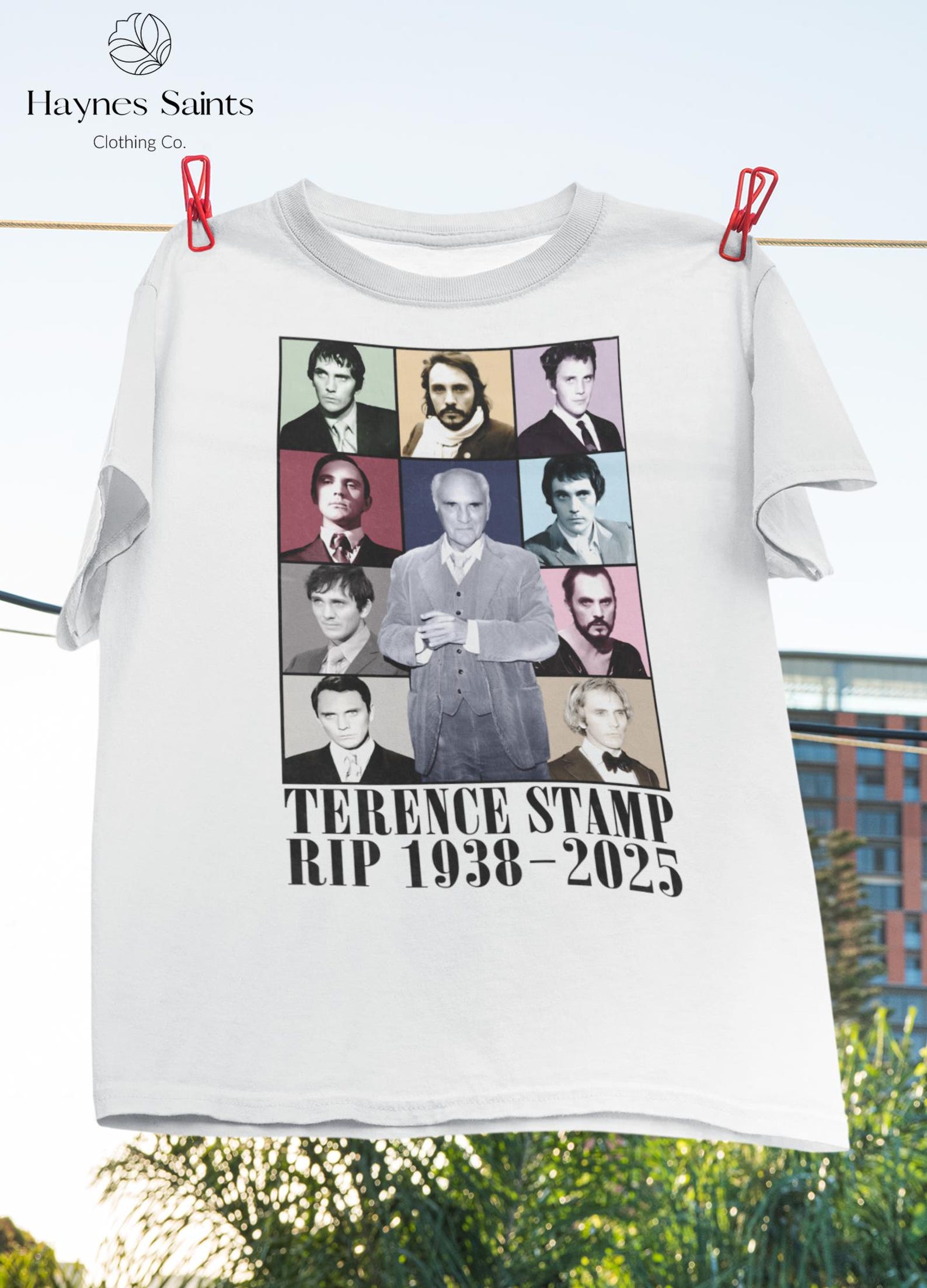 Rip Terence Stamp Vintage T-Shirt, Retro Tribute Shirt, Actor Collage ...