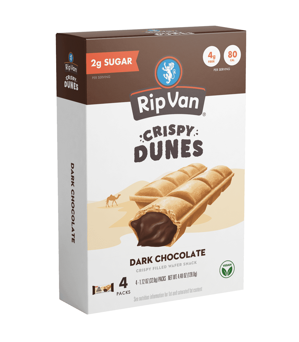 Rip Van Crispy Dunes Dark Chocolate Wafer Sticks, Non-GMO, Prebiotic ...
