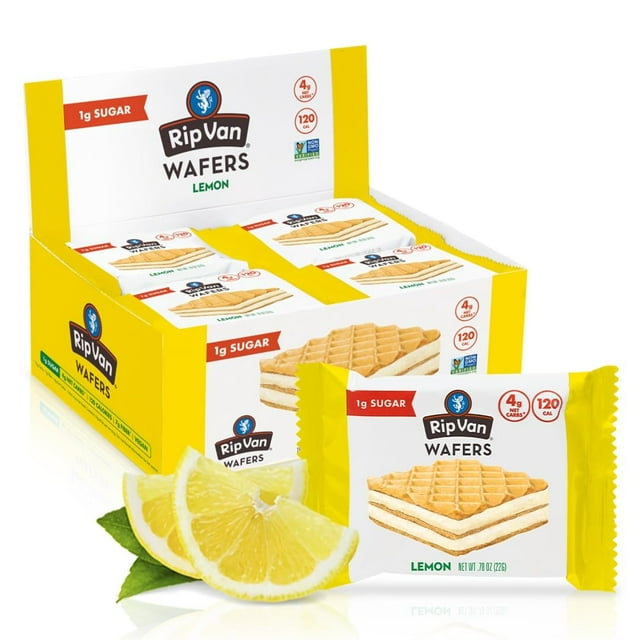 Rip Van Lemon Wafer SR25 Cookies - Healthy Snacks - Non GMO Keto ...