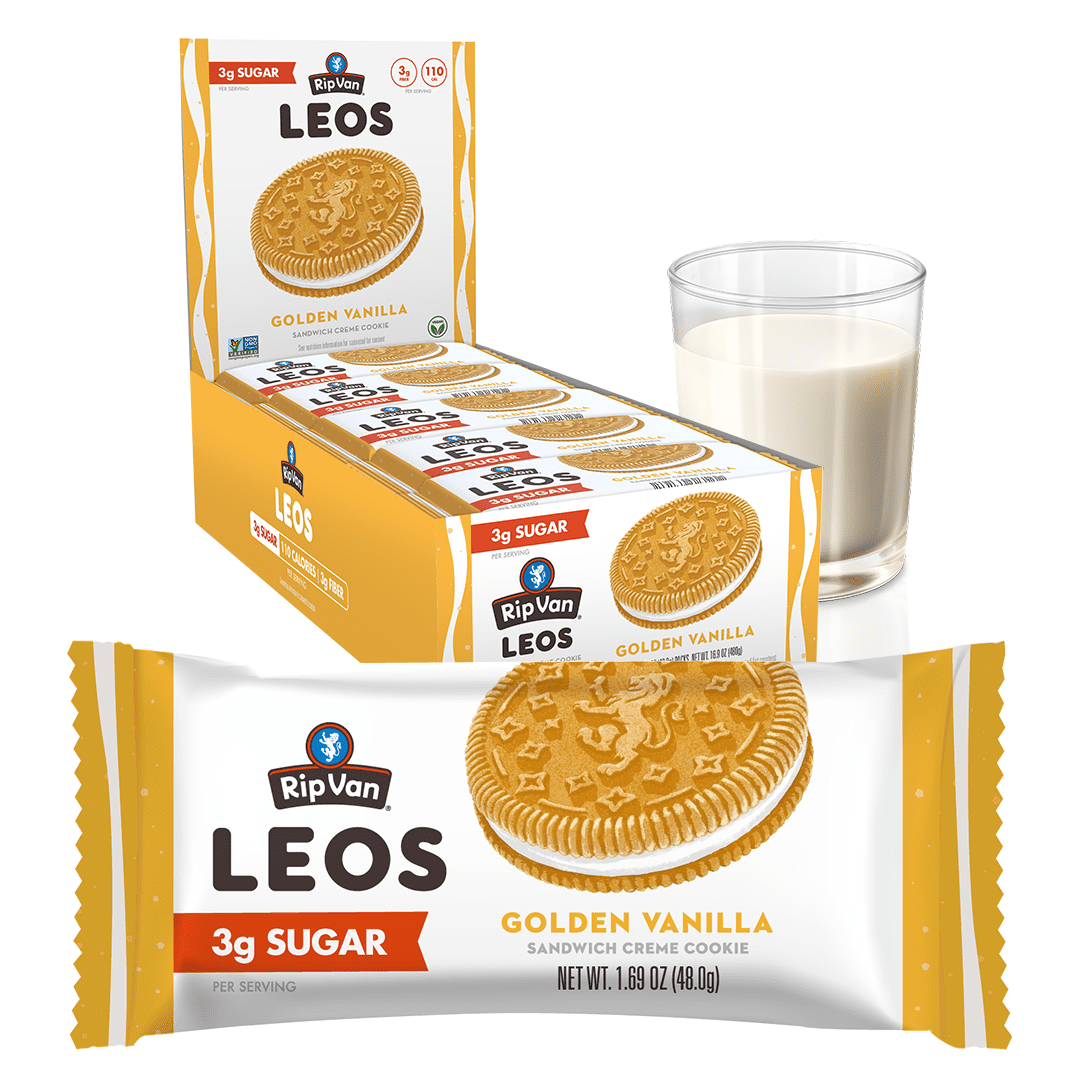 Rip Van Leos Golden Vanilla Sandwich Cookies 1.69 oz. 10 Packs - Shop ...
