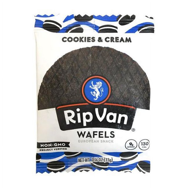 Rip Van Wafels 1.16 oz Single Cookies & Cream Wafel - Walmart.com