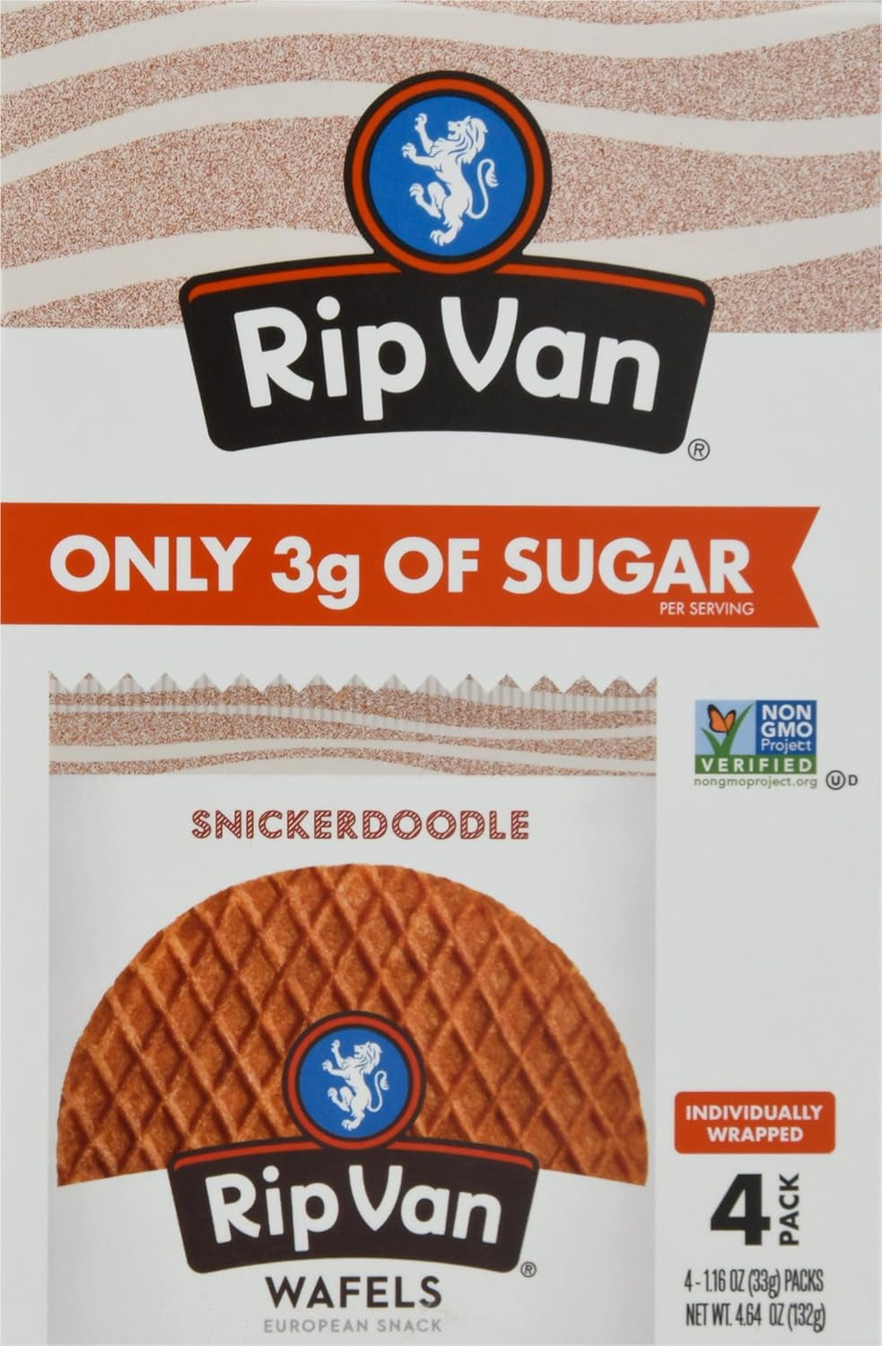 Rip Van, Wafels, Snickerdoodle, 4 Pack, 4.64 Ounce - Walmart.com