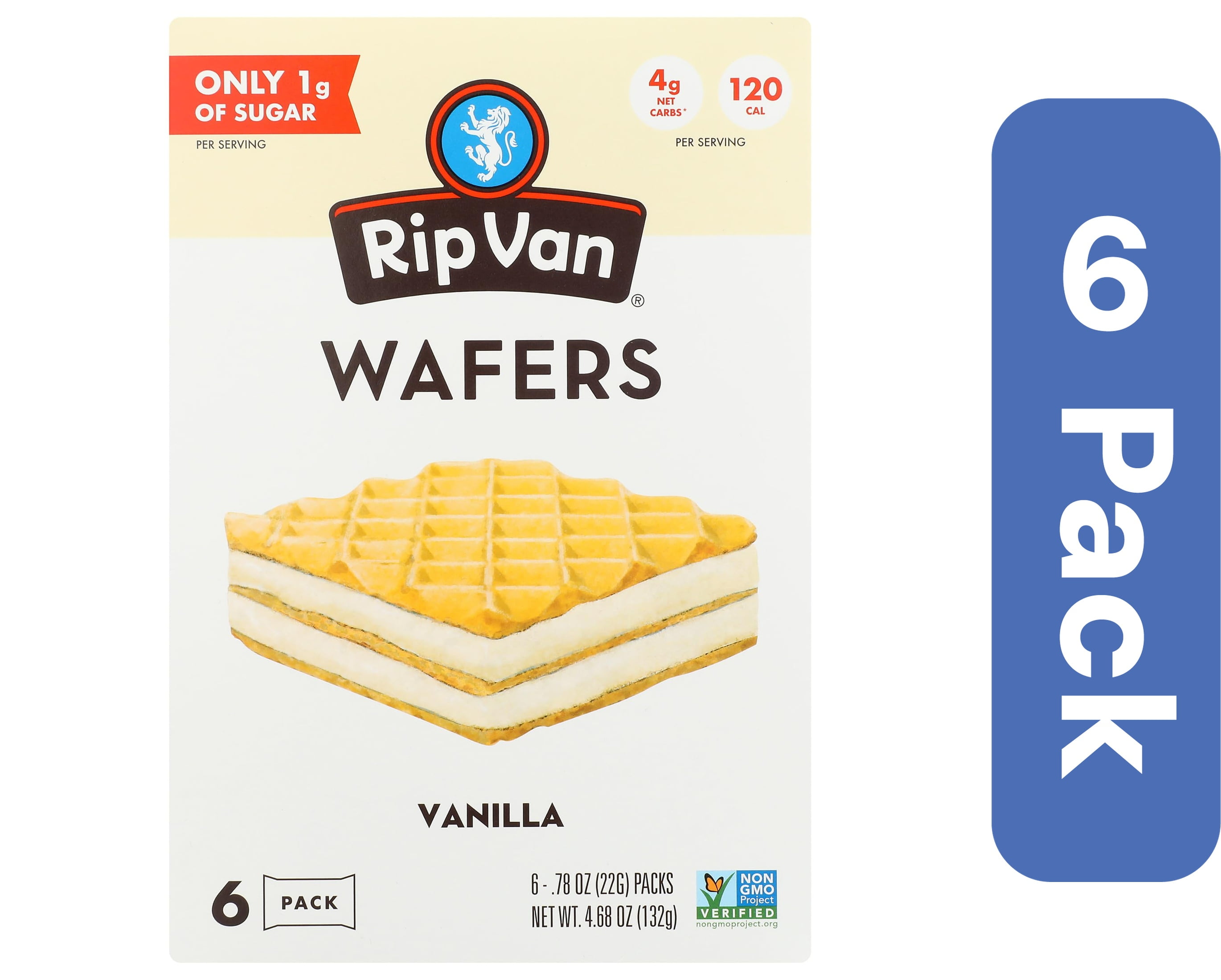 Rip Van Wafer Vanilla 6-Pack Box 4.68 oz (Pack of 6) - Walmart.com