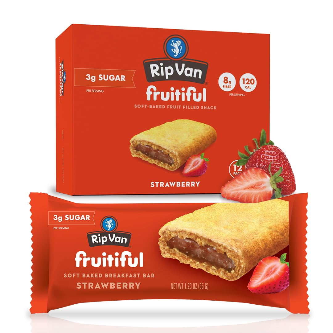 Rip Van Fruitiful Strawberry Breakfast CI30 Bars - Healthy Snack Bar ...