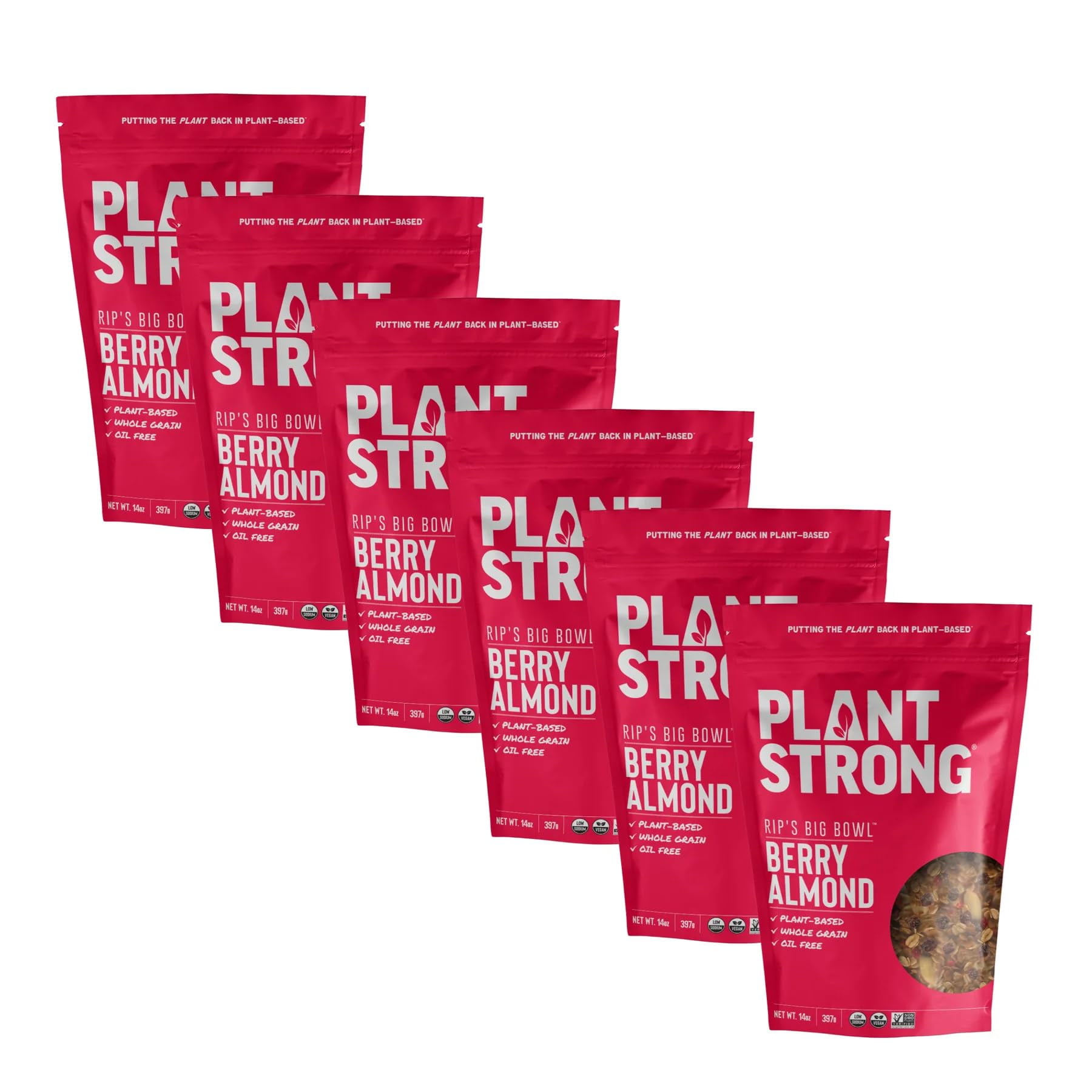 Rip's Big Bowl - DEF29 Berry Almond Cereal (6-Pack) Non-GMO Whole-Grain ...