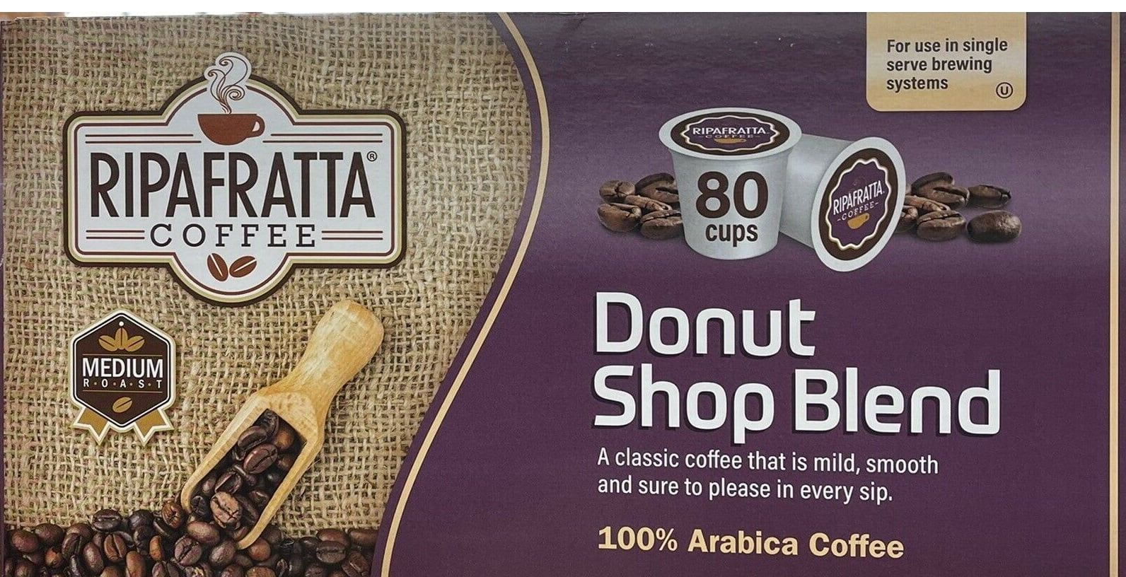 Ripafratta Donut Shop Coffee Single Serve , 80 Count - Walmart.com