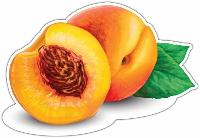 Ripe Peaches Fruit Peach Car Stickerphone Decal Water Bottle Stickers ...