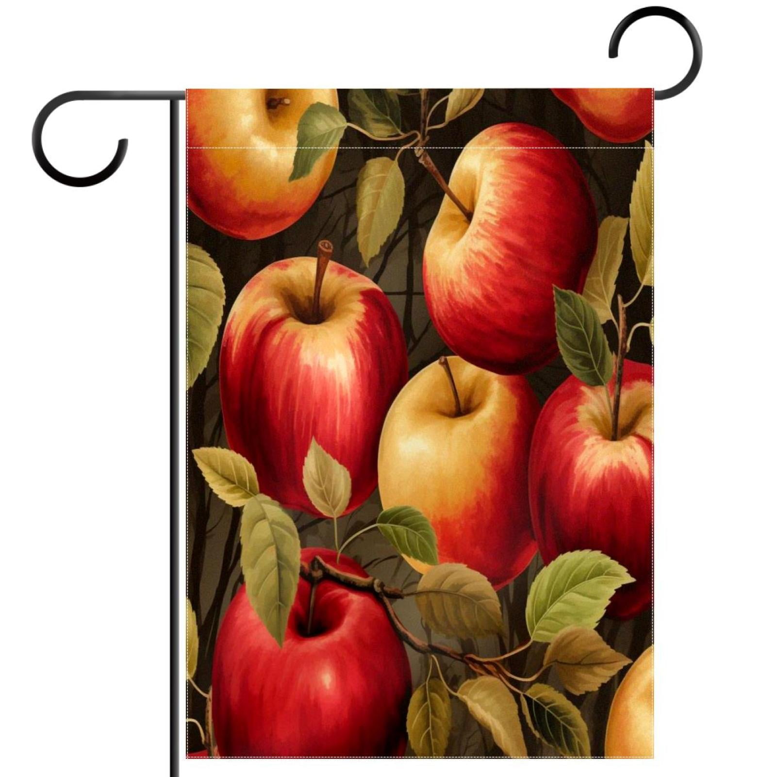 Ripen Apples Print Art Polyester Garden Flag Banner 12 x 18 inches ...