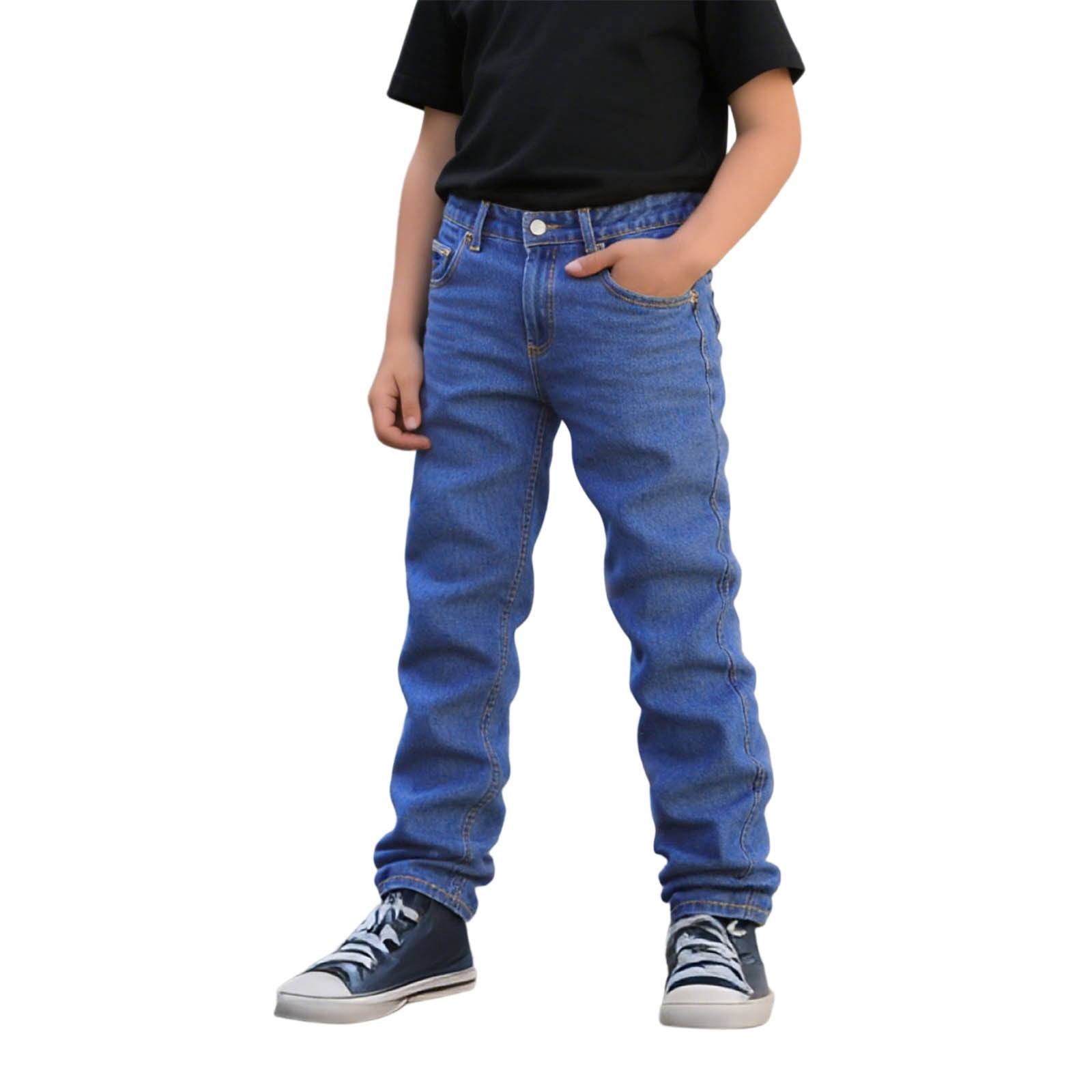 Ripped Denim Jeans for Boys Boy's Skinny Fit Blue Jean Boys Back to ...