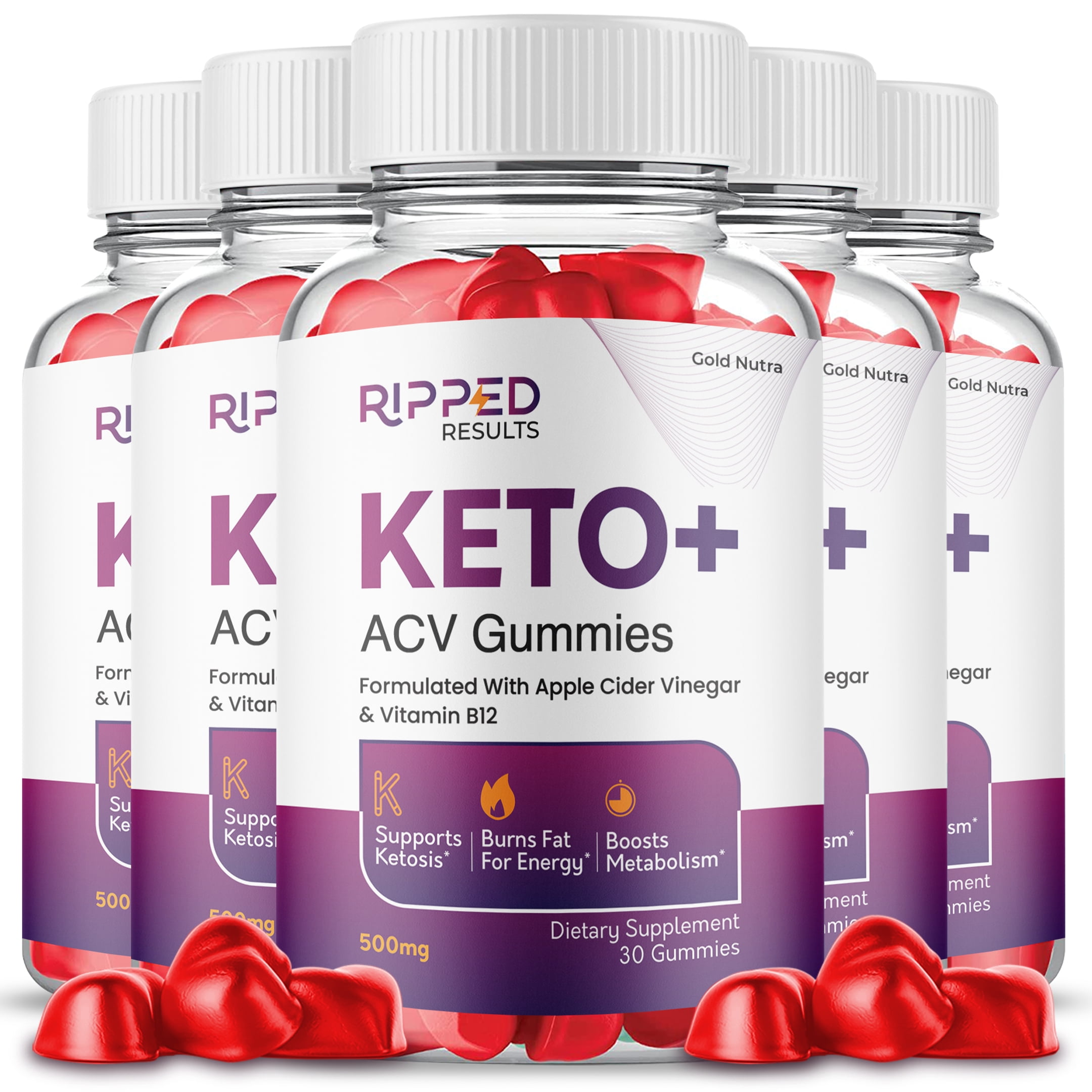 Ripped Results Keto ACV Gummies, Maximum Strength, Apple Cider Vinegar ...