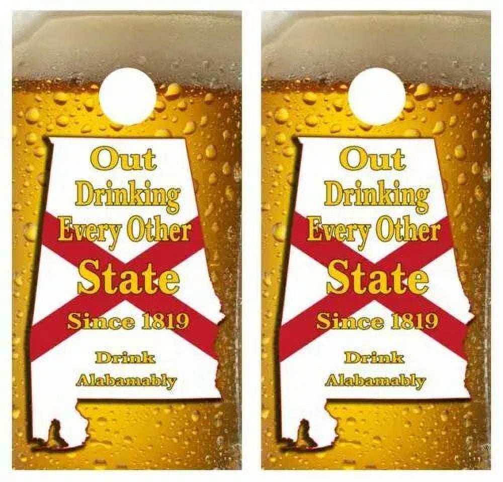 Ripper Graphics Al Out Drinking.. Cornhole Wood Game Board Skin Wraps ...