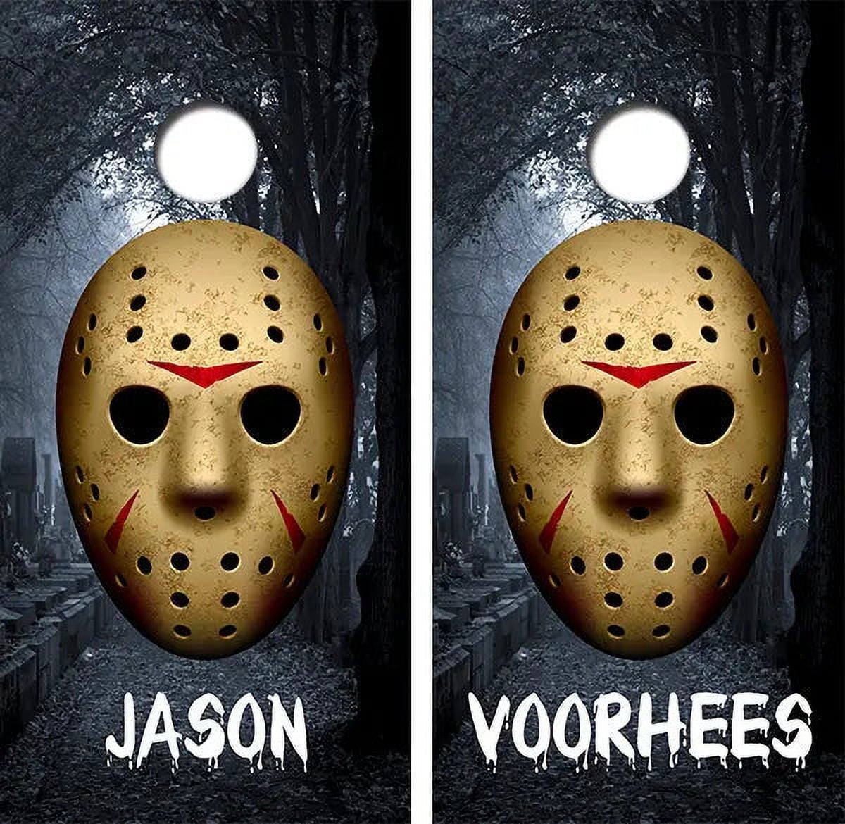 Ripper Graphics Jason Voorhees Laminated Cornhole Wood Board Skin Wrap ...