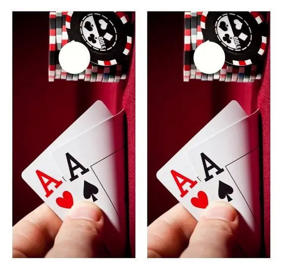 Ripper Graphics Poker Laminated Cornhole Wood Board Skin Wrap - Walmart.com