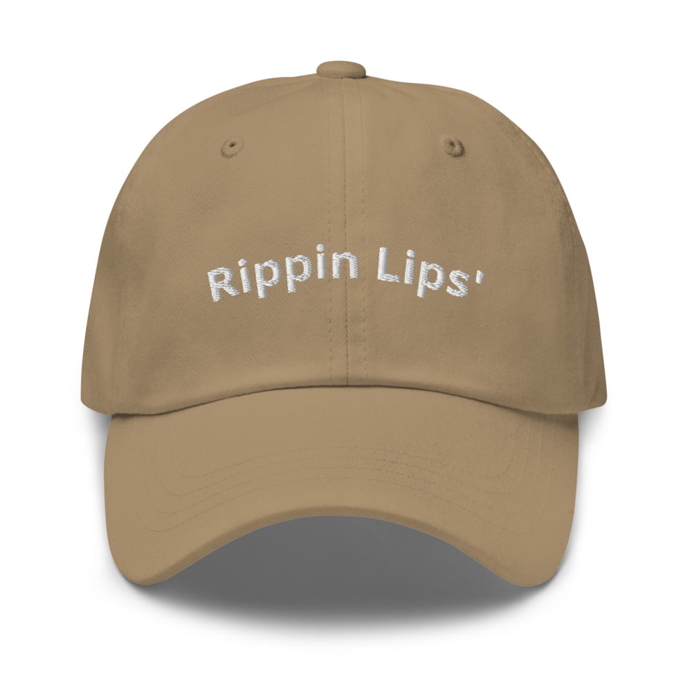 Rippin' Lips Dad Hat Fishing (Khaki) - Walmart.com