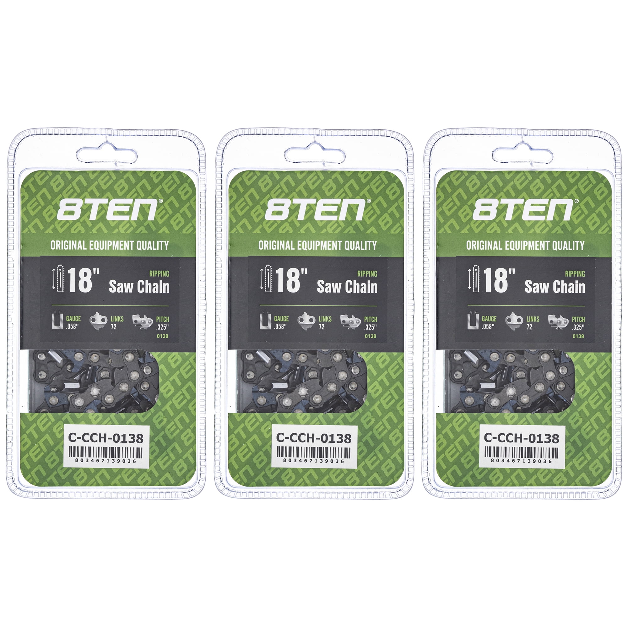 Ripping Chainsaw Chain 18 inch .058 .325 72DL for Husqvarna Jonsered 3 ...