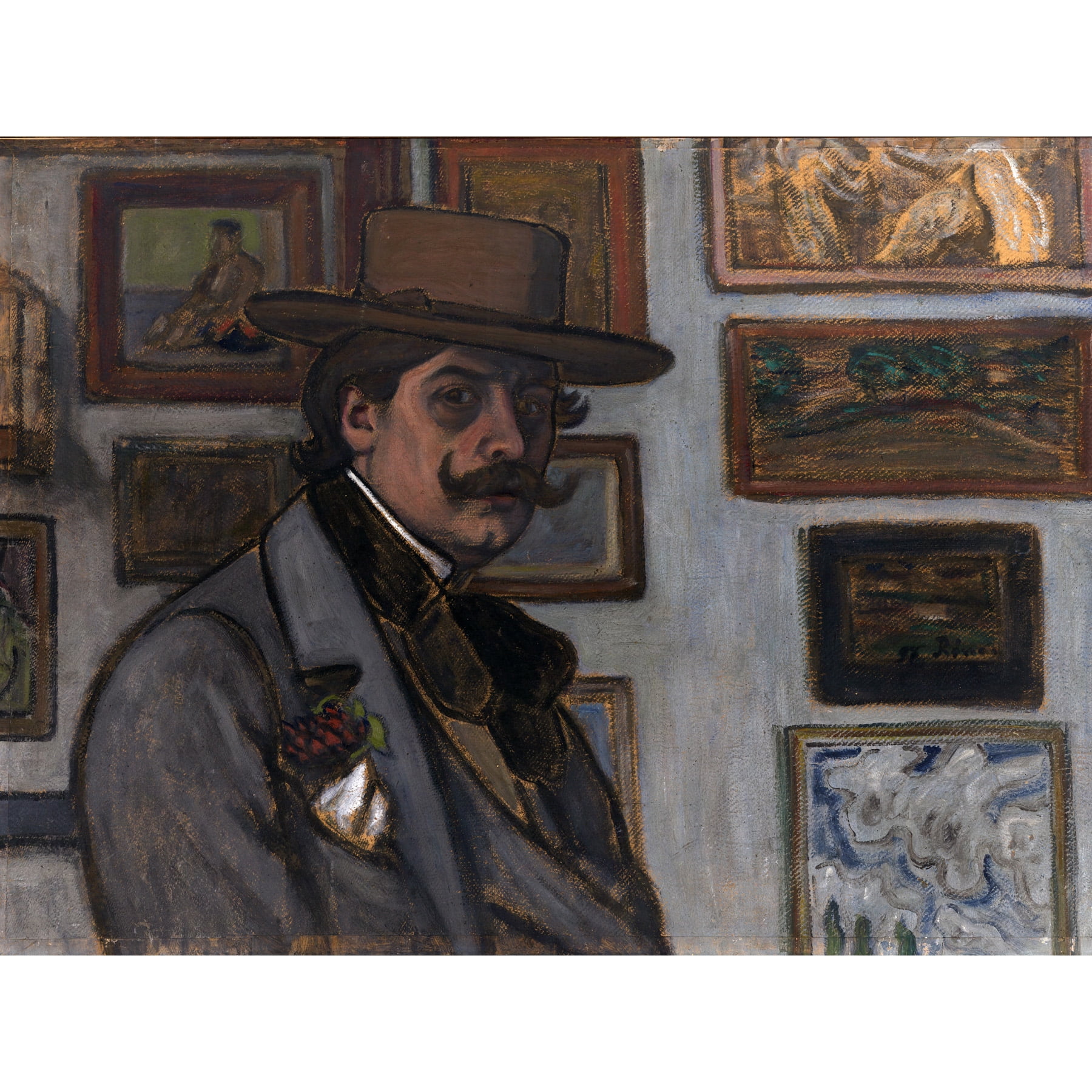 Rippl Ronai Jozsef Self Portrait In A Brown Hat Extra Large Art Print ...