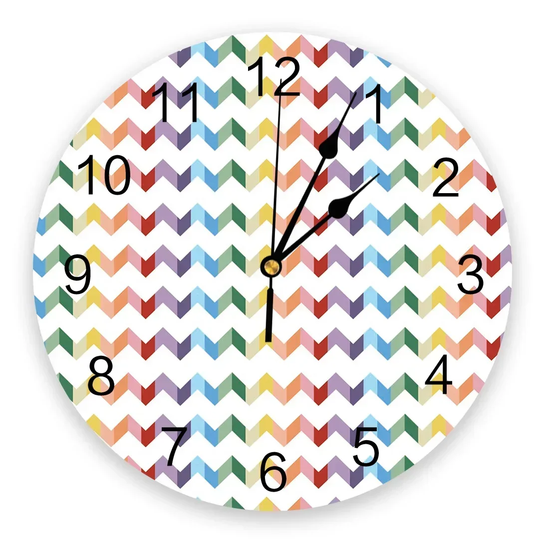Ripple Colorful Stripe 3d Wall Clock Modern Design Farmhouse Decor ...