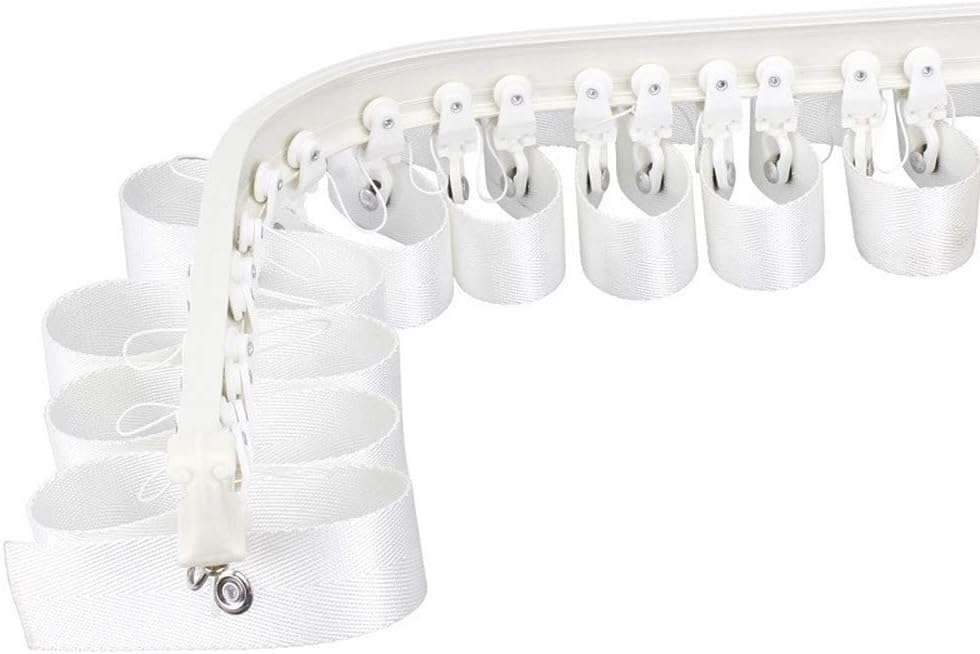 Ripple Fold Curved Pole Bay Window Bendable Curtain Track Rail Ceiling ...